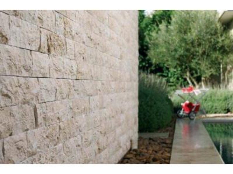 Rustic Beige Split Face Wall Tile: Genuine Marble, Perfect for Plaster ...