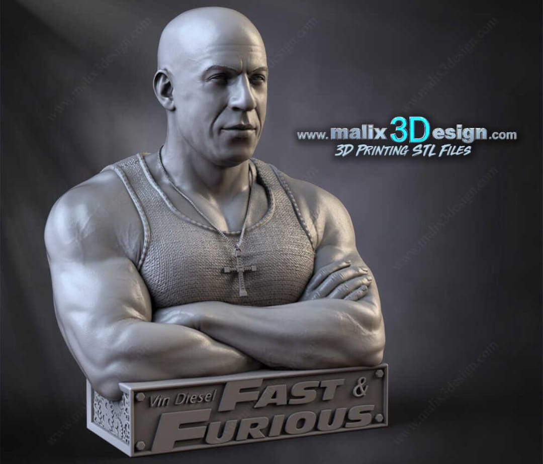 Bust of Dominic Toretto / Action Figure / Movie / Resin / Fast ...