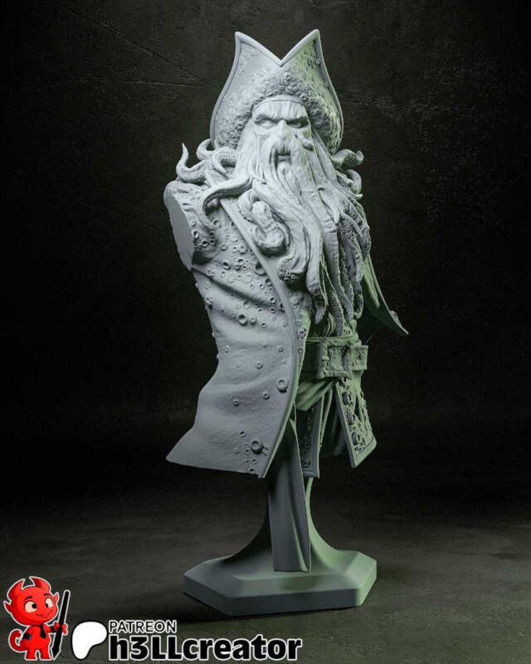 Bust of Davy Jones / Action Figure / Movie / Resin / Pirates of the ...