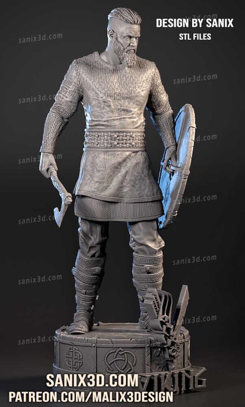 Ragnar Lothbrok / Action Figure / TV Series / Resin / Vikings / 3D ...