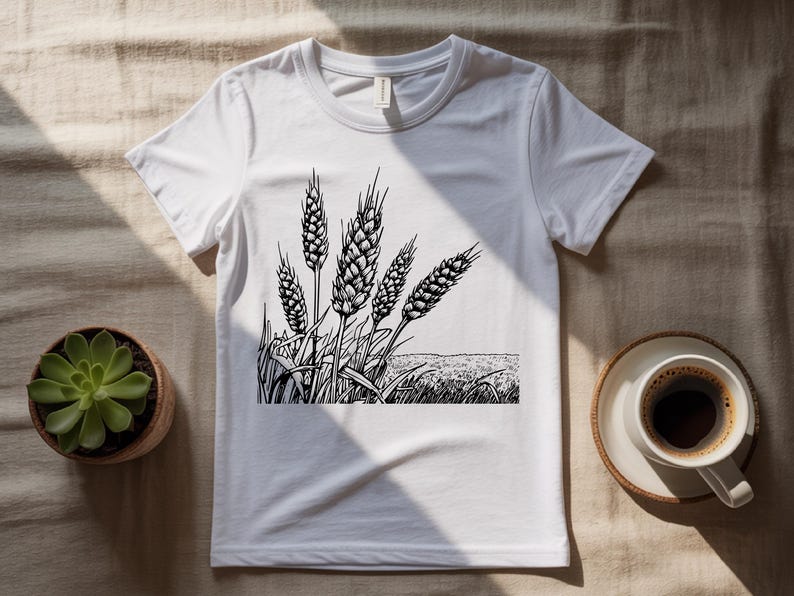 Wheat Silhouette Vector Clipart | Farm Plant Grain Harvest (svg, Png ...
