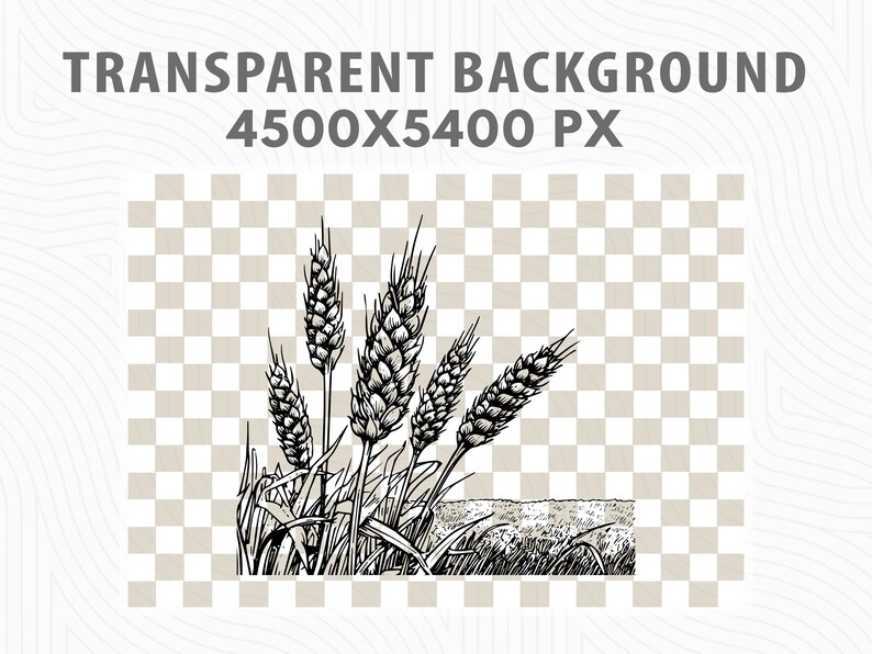 Wheat Silhouette SVG PNG DXF Eps | Farm Plant Grain Harvest Clipart ...