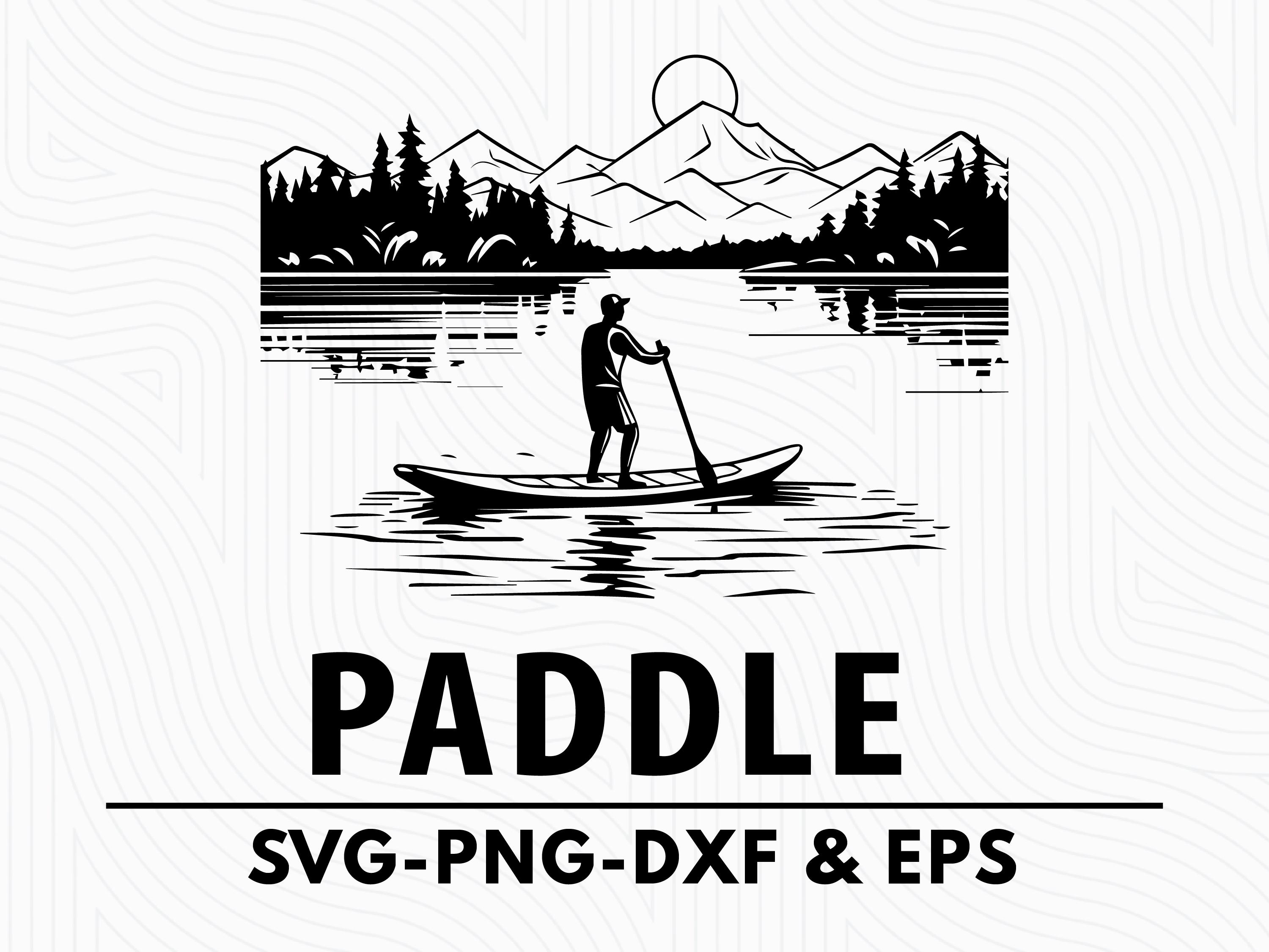 Paddle Silhouette SVG PNG DXF Eps, Canoe Kayak Oar Boating Clipart ...