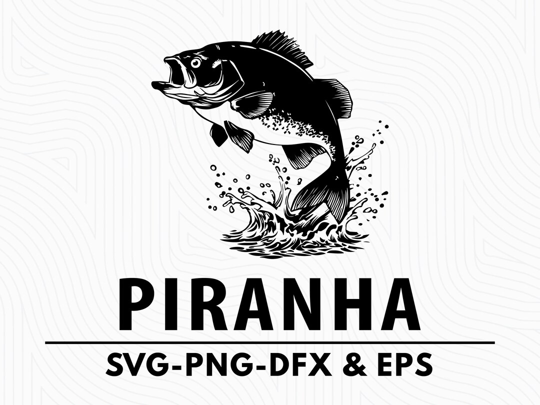 Piranha SVG: Predator Fish Vector Art, Cricut Cut File (digital ...
