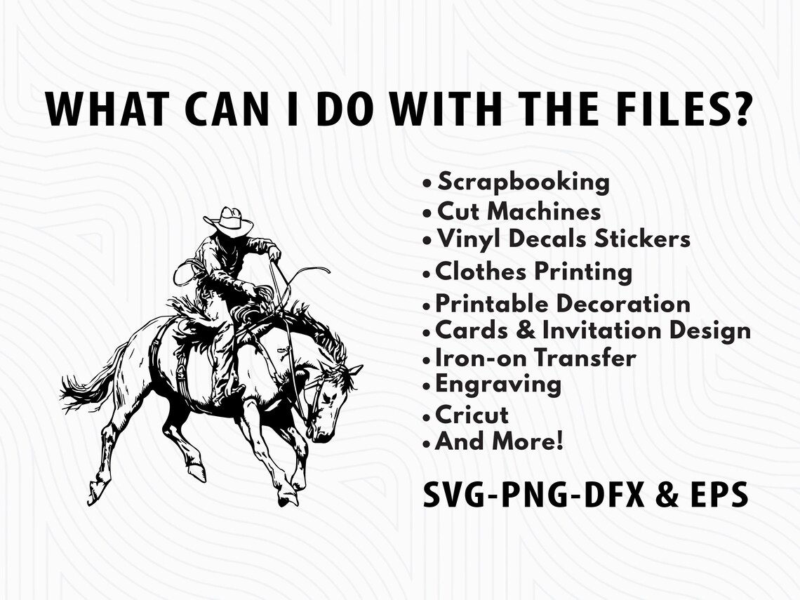 Funny Rodeo SVG PNG DXF Eps | Cowboy Rodeo Clipart Vector | Western ...