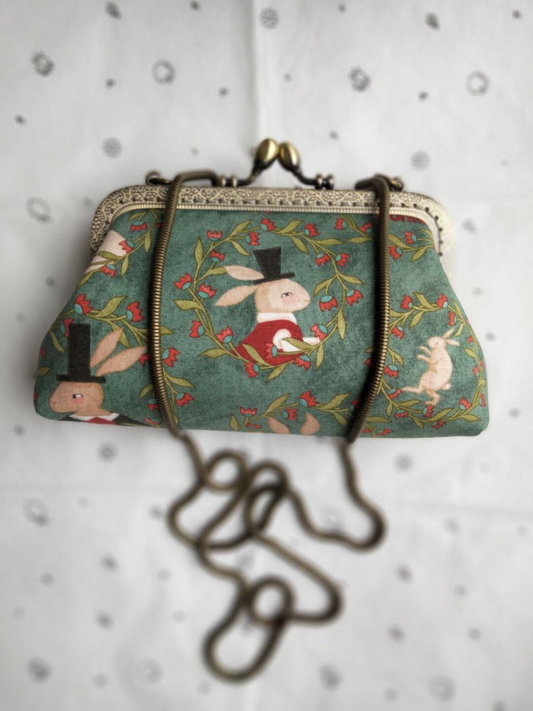 Custom Clasp Coint Purse Wallets With a Rabbit in a Top Hat , Large ...