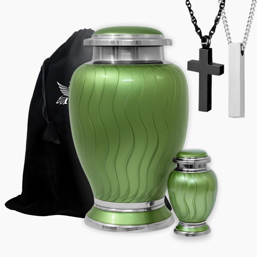 Vibrant Hotep Urn for Human Ashes Includes Large Urn and Keepsake With ...