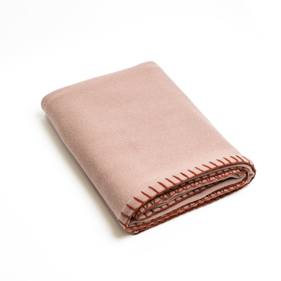 100% Pure Merino Wool Blanket / Extra Soft Handmade Knitted Blanket ...