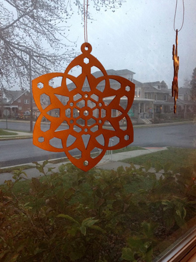 Extra Large Wooden Laser Engraved Snowflake style E | Etsy