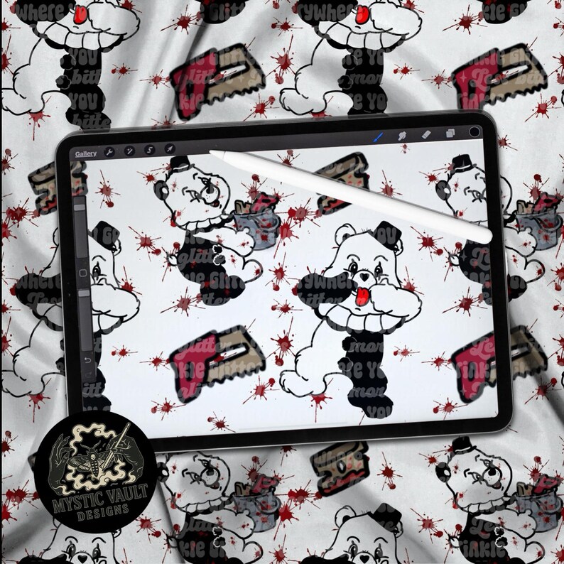 Art, Clown, Horror, Terror,care, Bear, Repeating File, Png, Tumbler,dtf ...