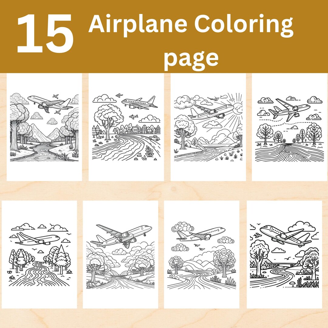 15 Airplane Coloring Page for Kids,printable Airplane Pages,airplane ...