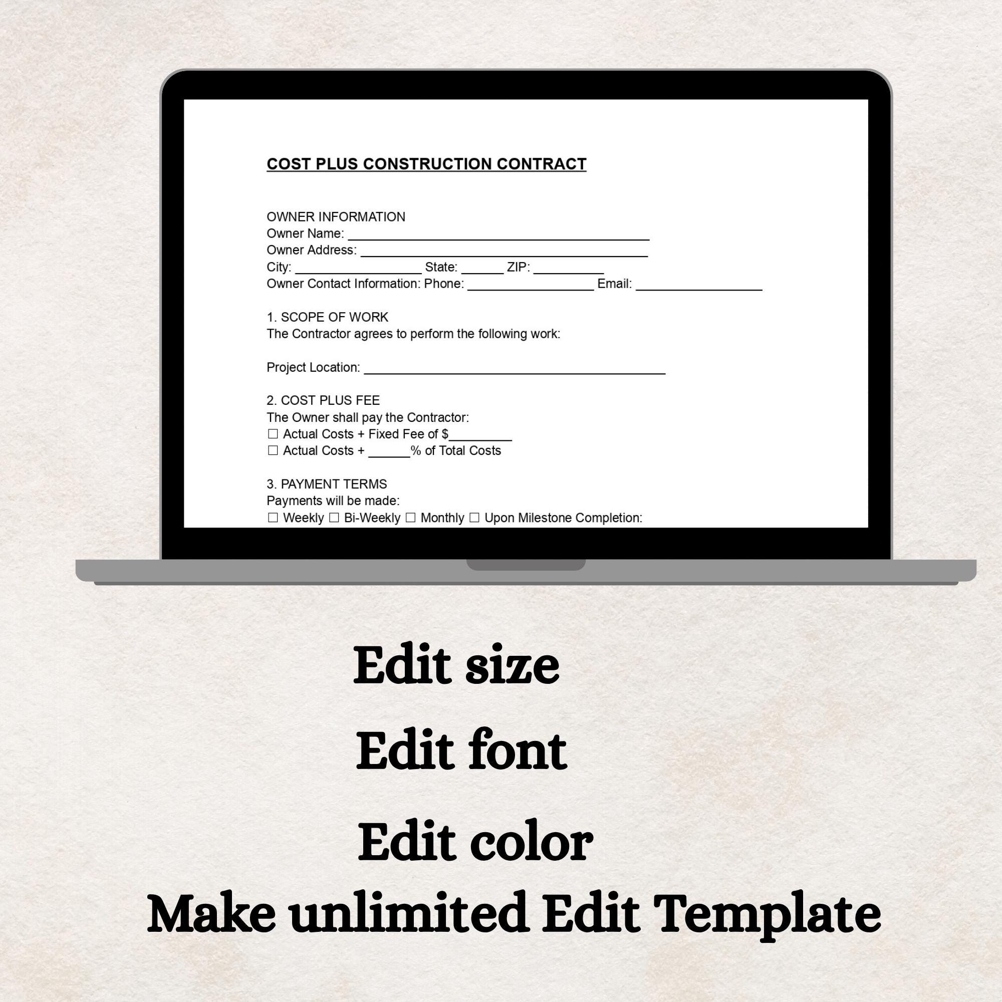 Cost Plus Construction Contract Template: Transparent Building ...