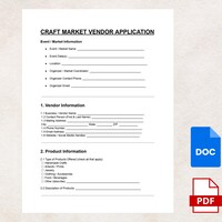 Vendor Proposal Template: Editable Format (google Docs, MS Word) - Etsy