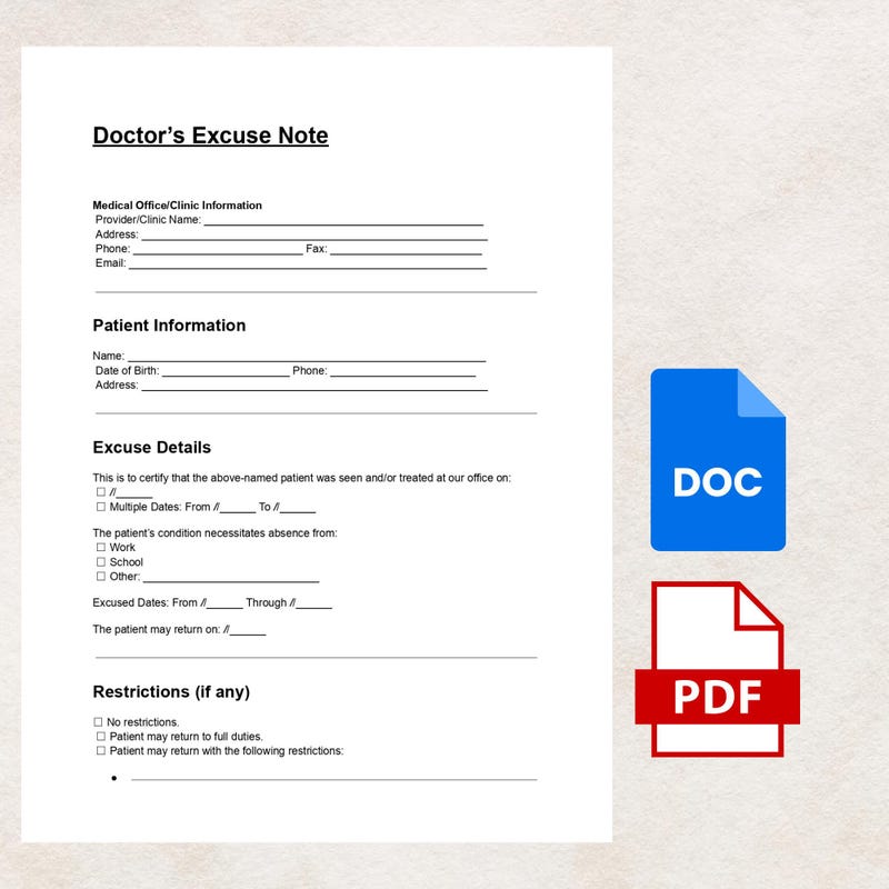 Note to File Doc - Etsy