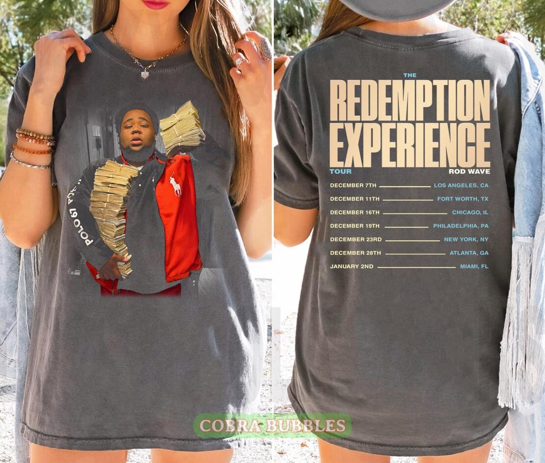 Rod Wave the Redemption Experience Tour 2025 2026 Concert Tshirt - Etsy