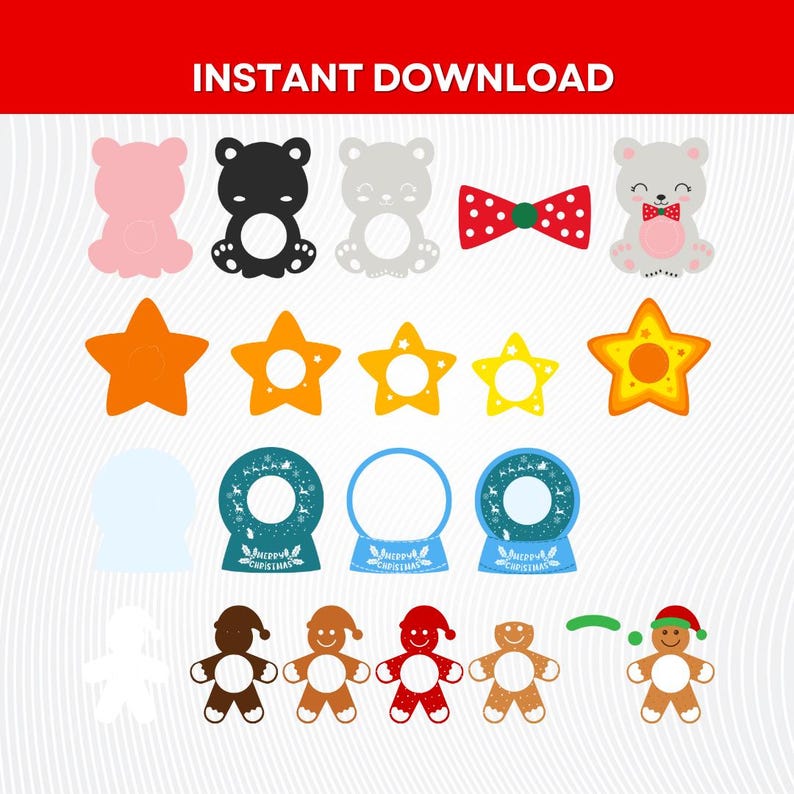 60 Christmas Candy Dome Digital File Svg Png Pdf Eps Dxf Clipart ...