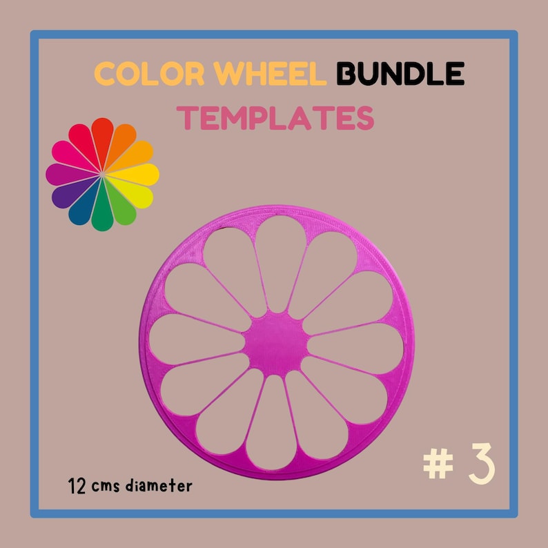 Color Wheel Template Set, 3D Printed Artist Tools - Etsy