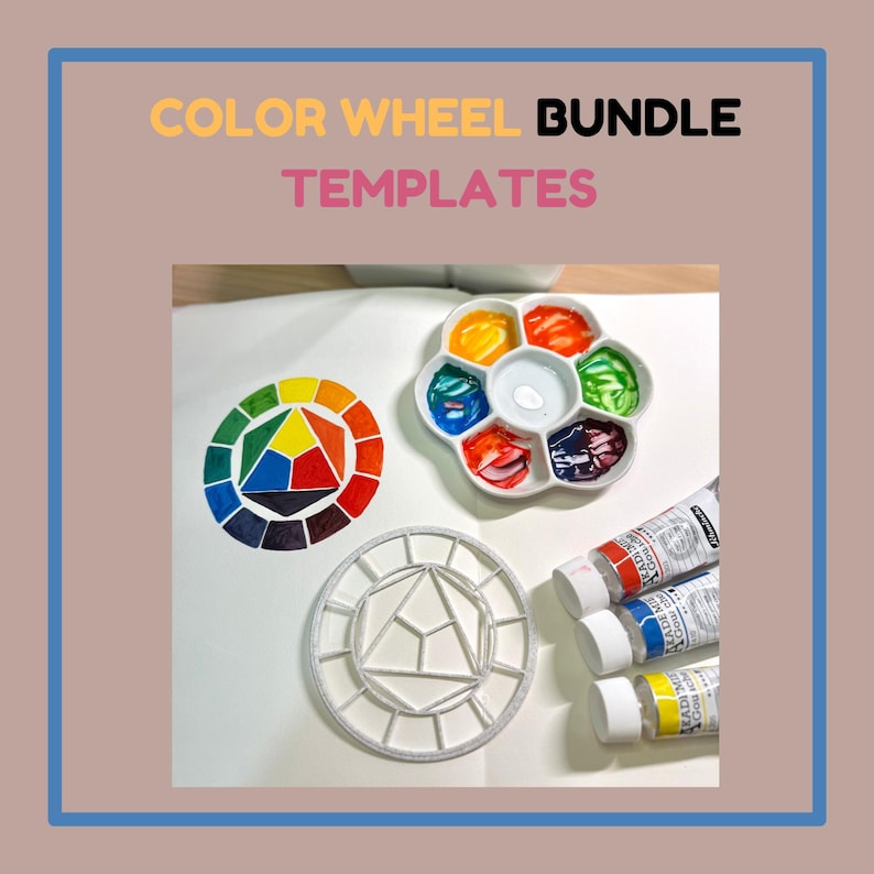 Color Wheel Template Set, 3D Printed Artist Tools - Etsy