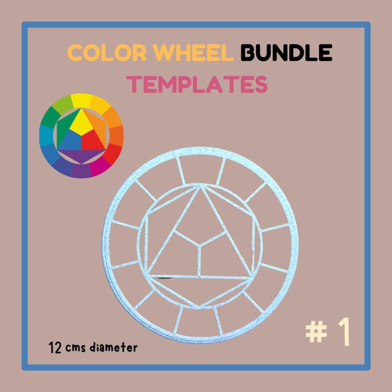 Color Wheel Template Set, 3D Printed Artist Tools - Etsy