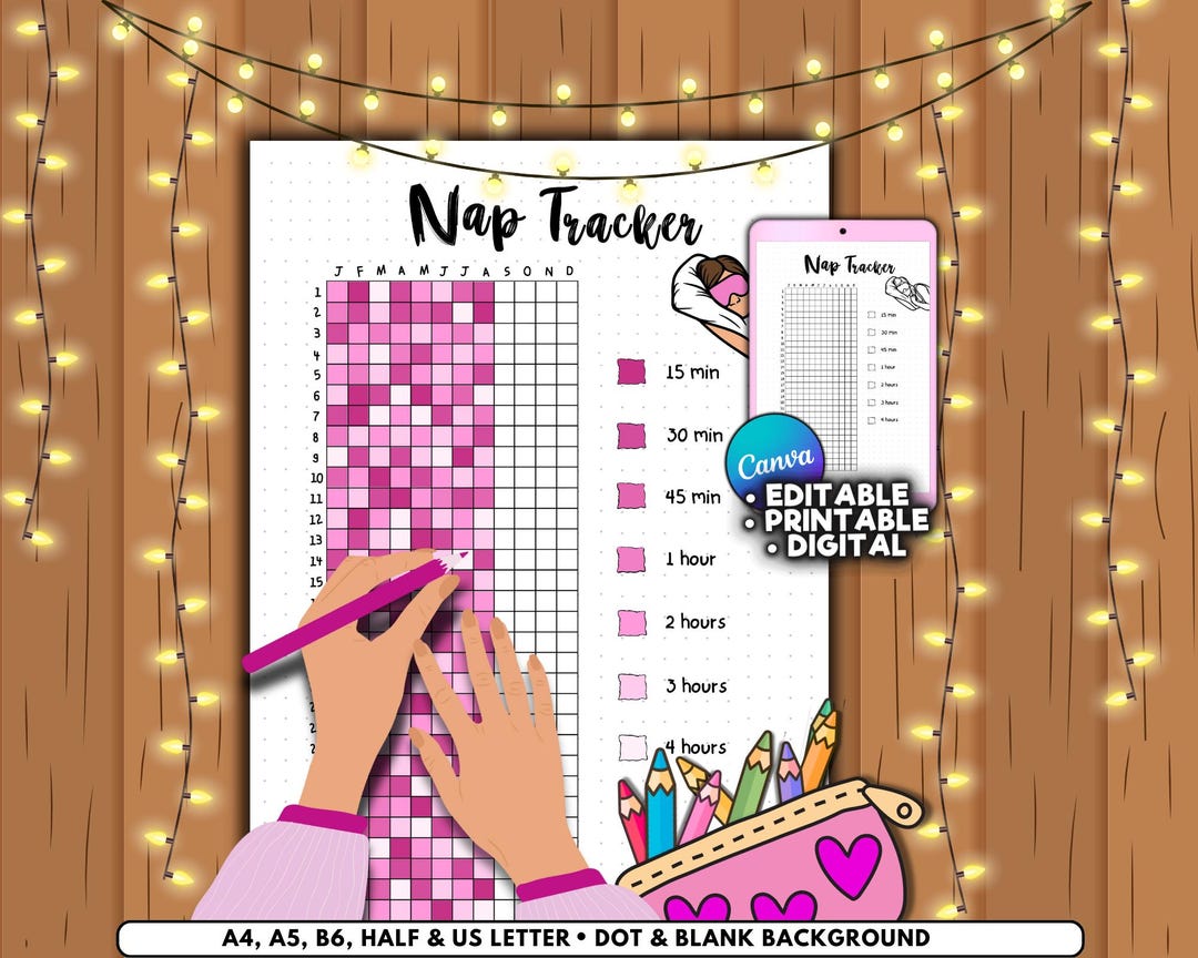 Nap Tracker Digital or Printable Journal Page, Track Your Naps, Nap ...