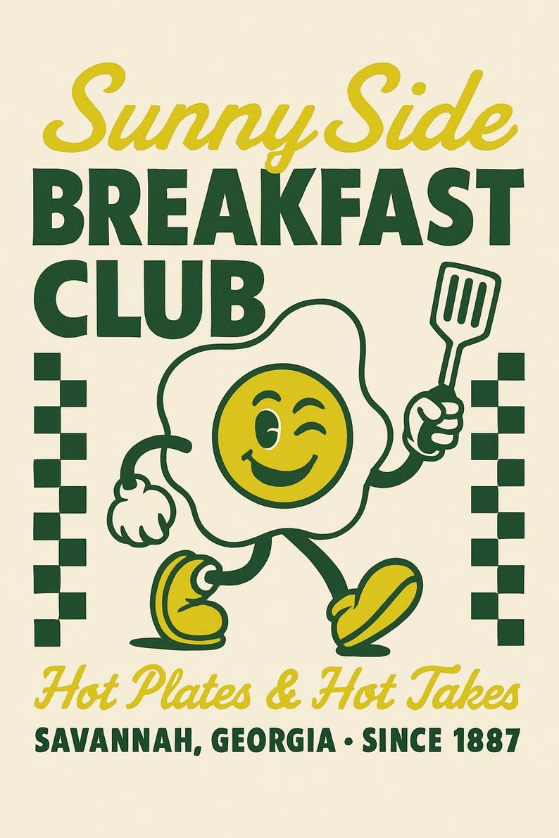 Sunny Side Breakfast Club Poster - Etsy