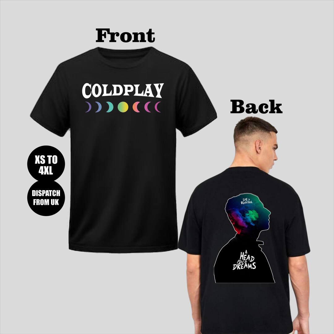 Cold*play Music Spheres Tour T-shirt | Unisex Moonlight Graphic Tee ...