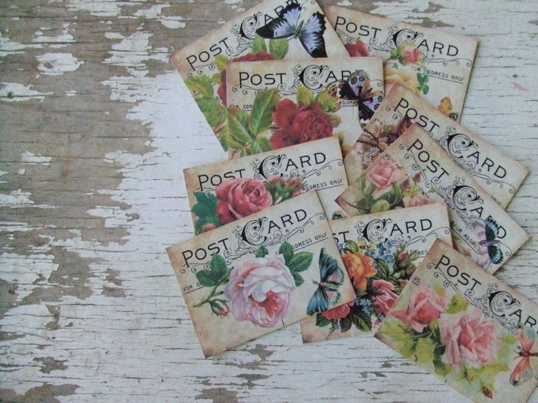 Small Notecards - Mini Notecards - Shabby Cottage Chic - Butterflies ...