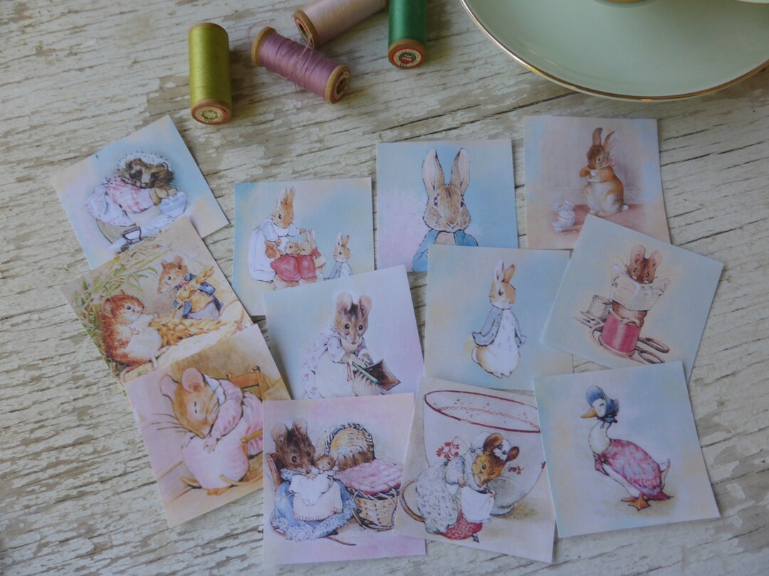 Peter Rabbit Paper Squares Scrap Paper Pieces Stamps Peter Rabbit ...