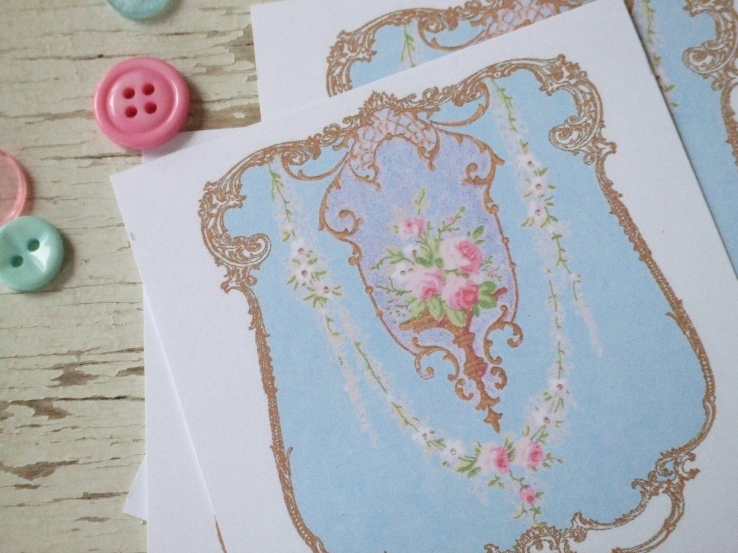 Mini Notecards Small Notecards Shabby Cottage Chic - Etsy