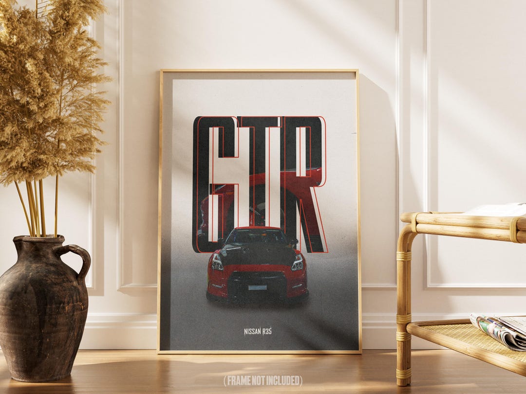 Nissan GTR R35 Poster | JDM Wall Art Print | 18x24 & 24x36 Unframed ...