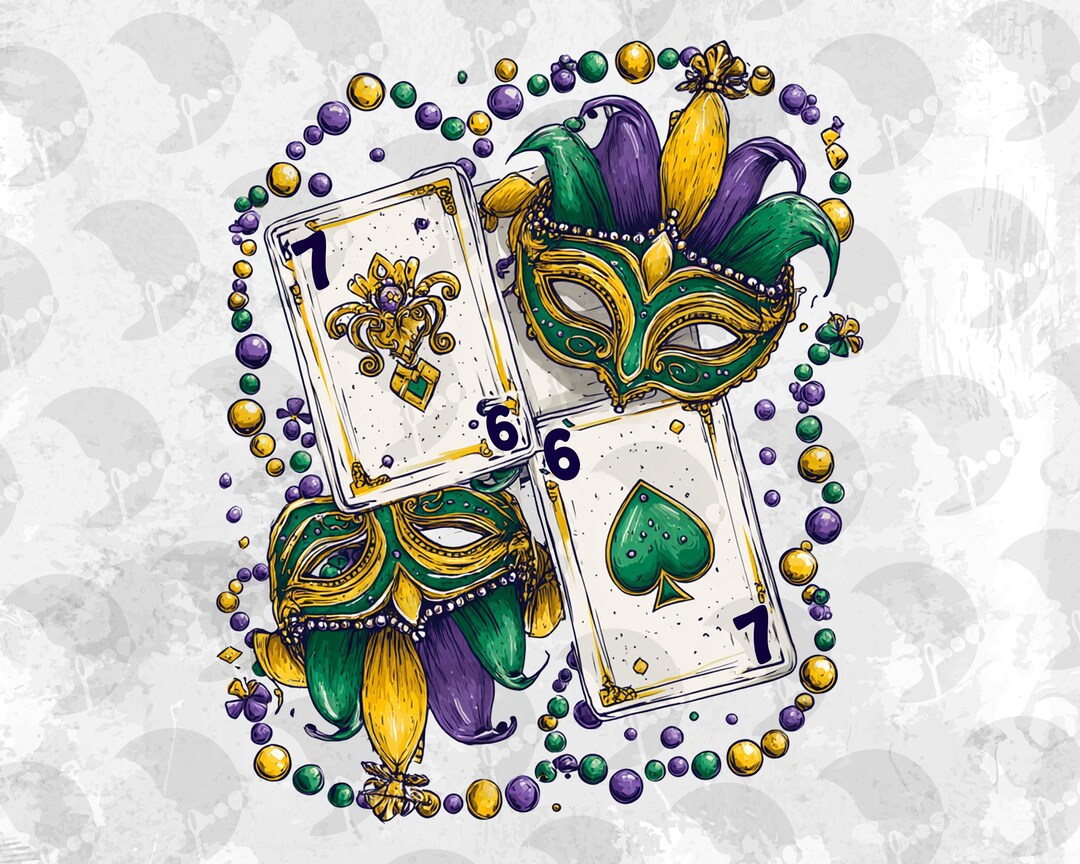 Playing Cards Mardi Gras 67 Coquette Bow Png, Preppy Six Seven Png ...