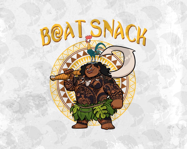 Moana Maui Boat Snack PNG: Digital Download for Sublimation - Etsy