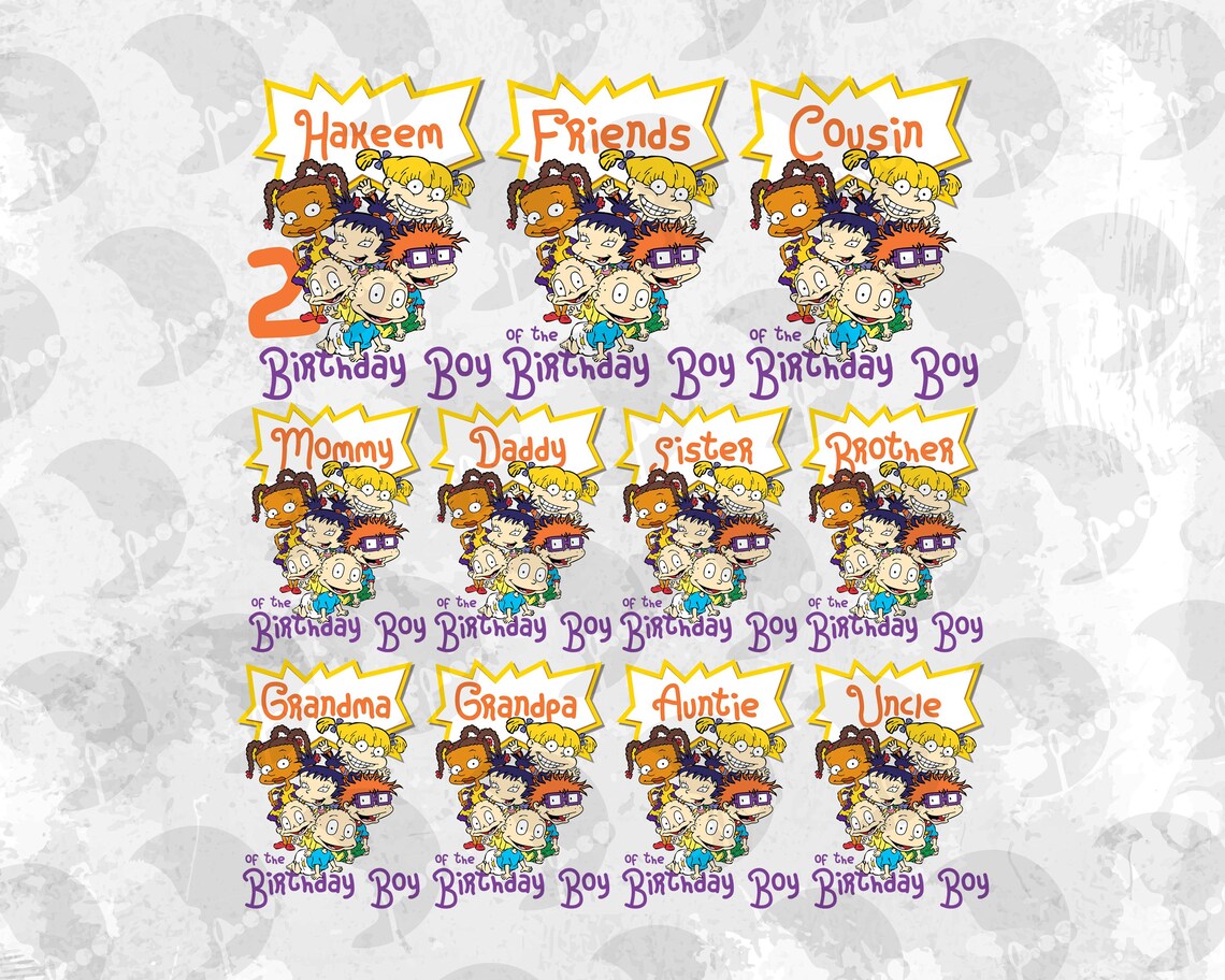 90s Mama Rugrat PNG Bundle: Birthday Family Silhouette (digital ...