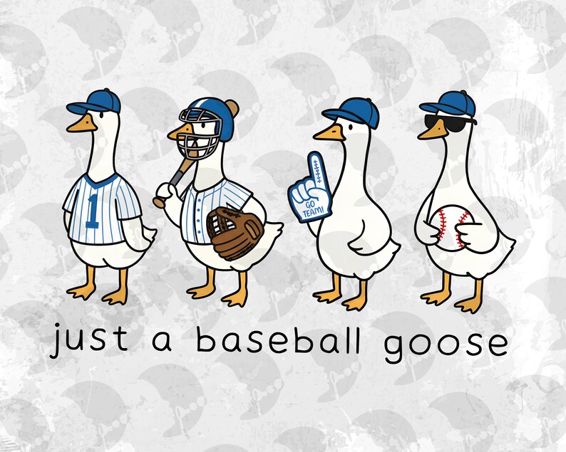 Funny Baseball Goose PNG, Sports Game Day Sublimation (digital Download ...