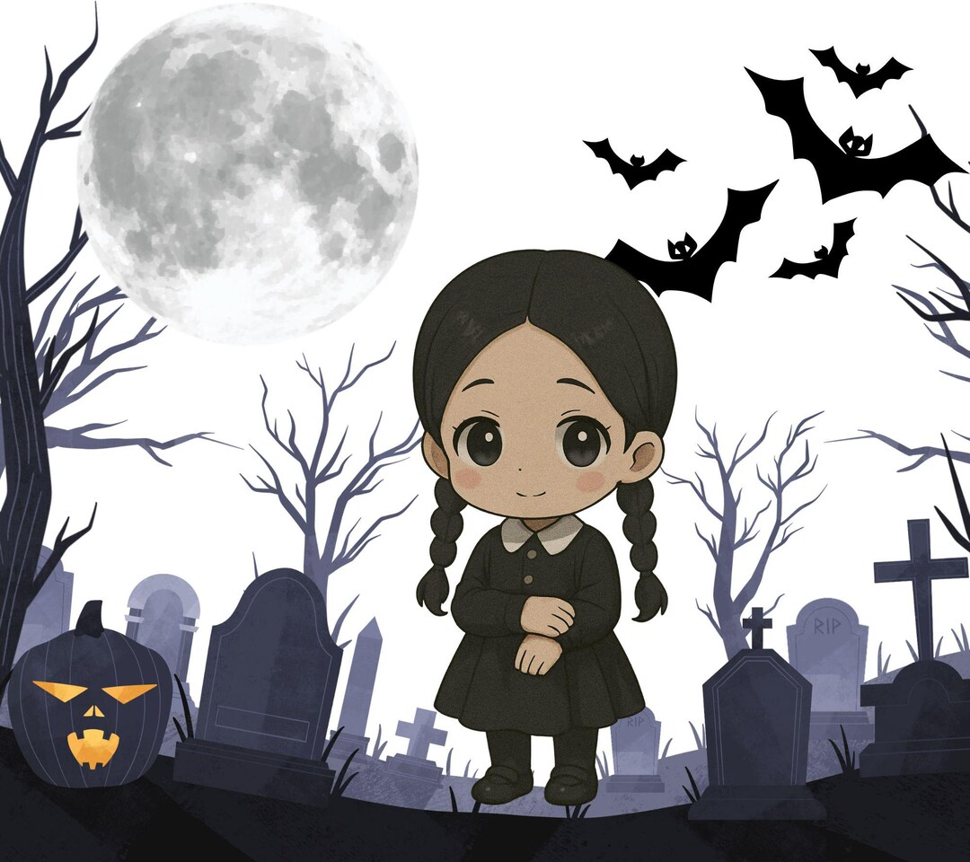 Tumbler: Chibi Wednesday Addams - Etsy