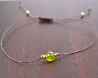 Peridot bracelet | Etsy