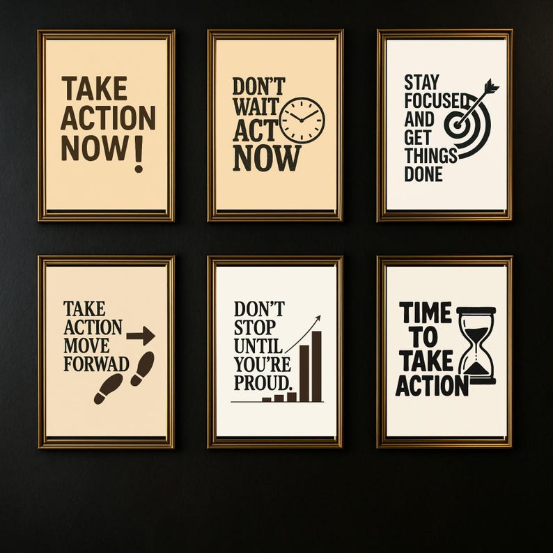Motivational Quote Poster Pack – 30 Printable Wall Art Designs for ...