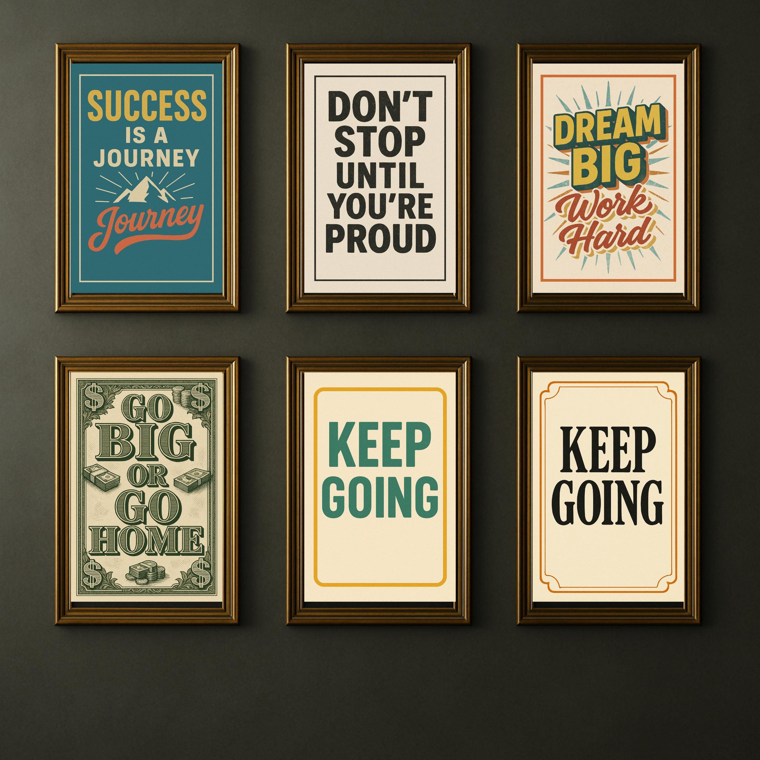 Motivational Quote Poster Pack – 30 Printable Wall Art Designs for ...