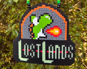 Yoshi Lost Lands Perler Necklace - Etsy
