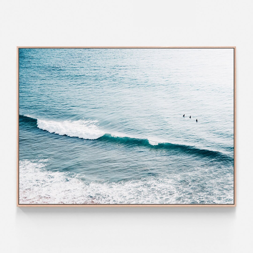 Large Oversized Canvas Art Print | Three Surfers | Ocean | Surf ...