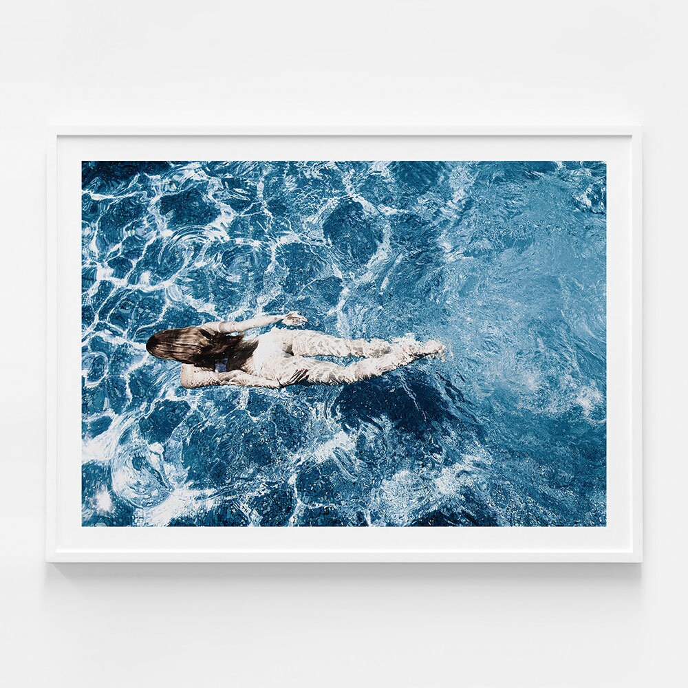 Girl in Swimming Pool Framed Print or Poster | Dive in | Photographic ...