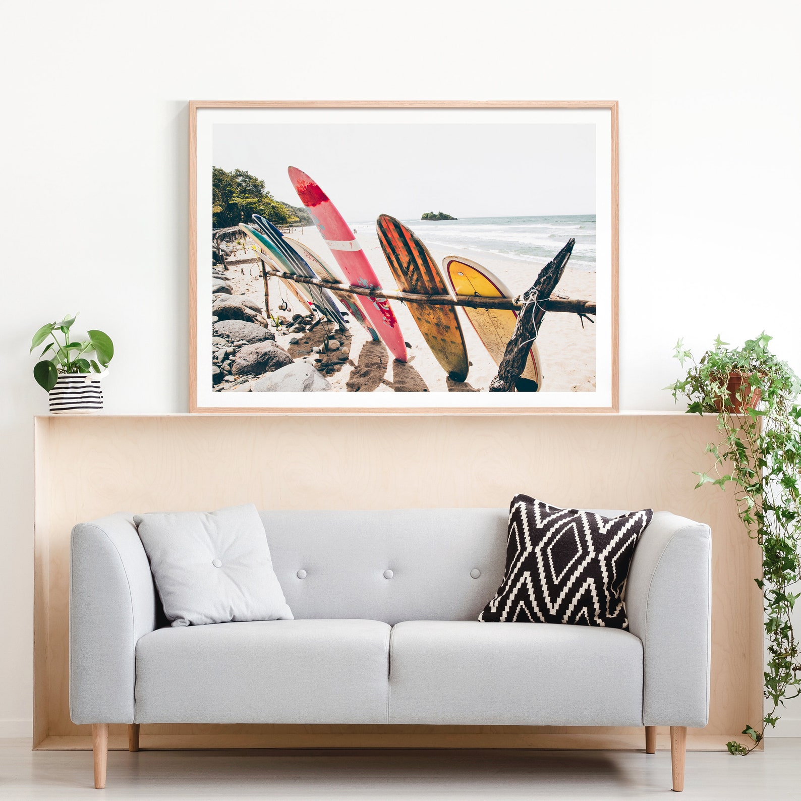 Coastal Decor Print Boards on the Beach Wall Art | Etsy