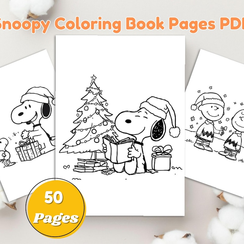 Snoopy Coloring Pages Png - Etsy