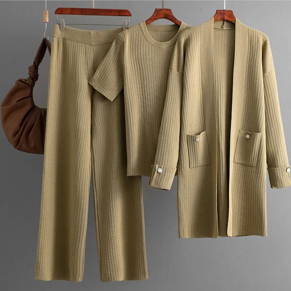 Womens Knit Pant Sets - Etsy