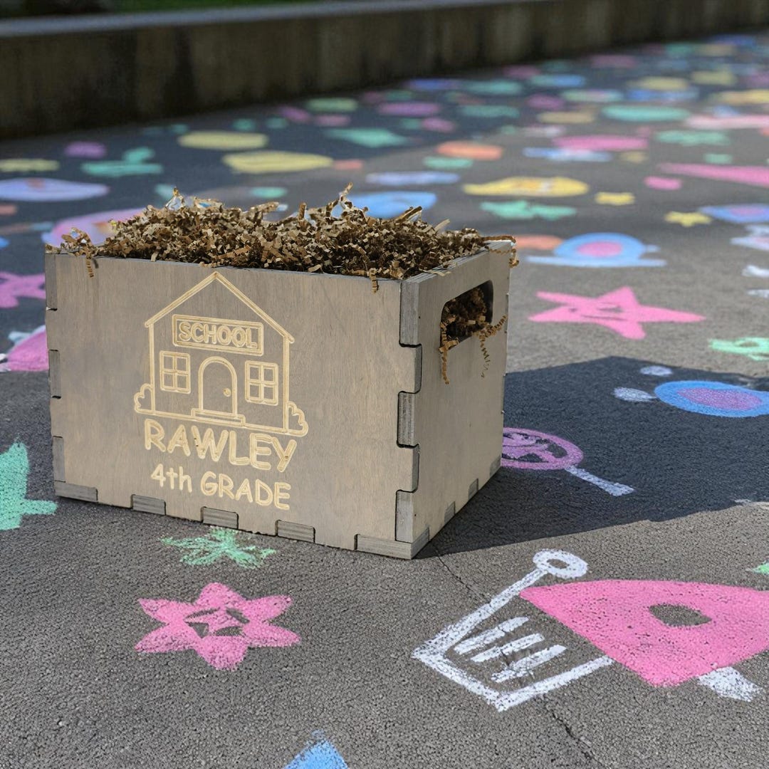 Personalized Back to School Crate – Custom Name & Grade – Schoolhouse ...