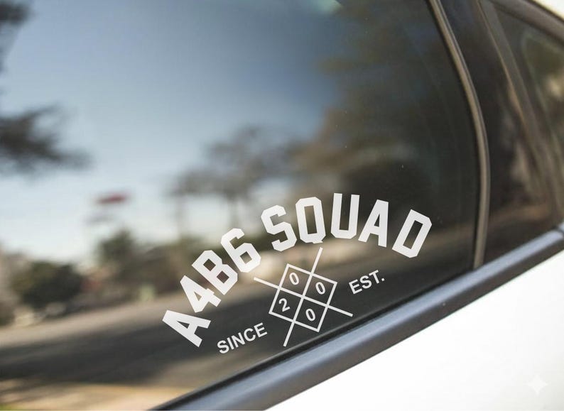 Audi A4 B6 SQUAD Vinyl Tuning Sticker Car Decal Window Sticker Plotter ...
