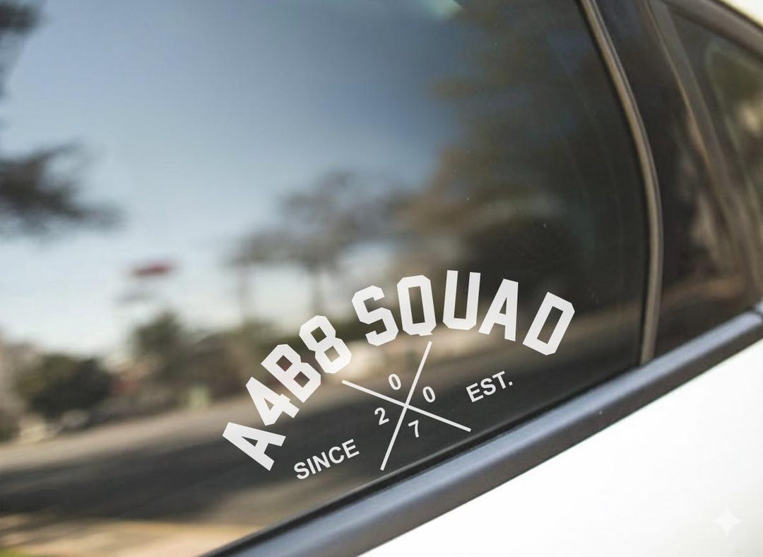 A4 B8 Squad Car Sticker | Vinyl Sticker, Die-cut | Tuning Decal for ...