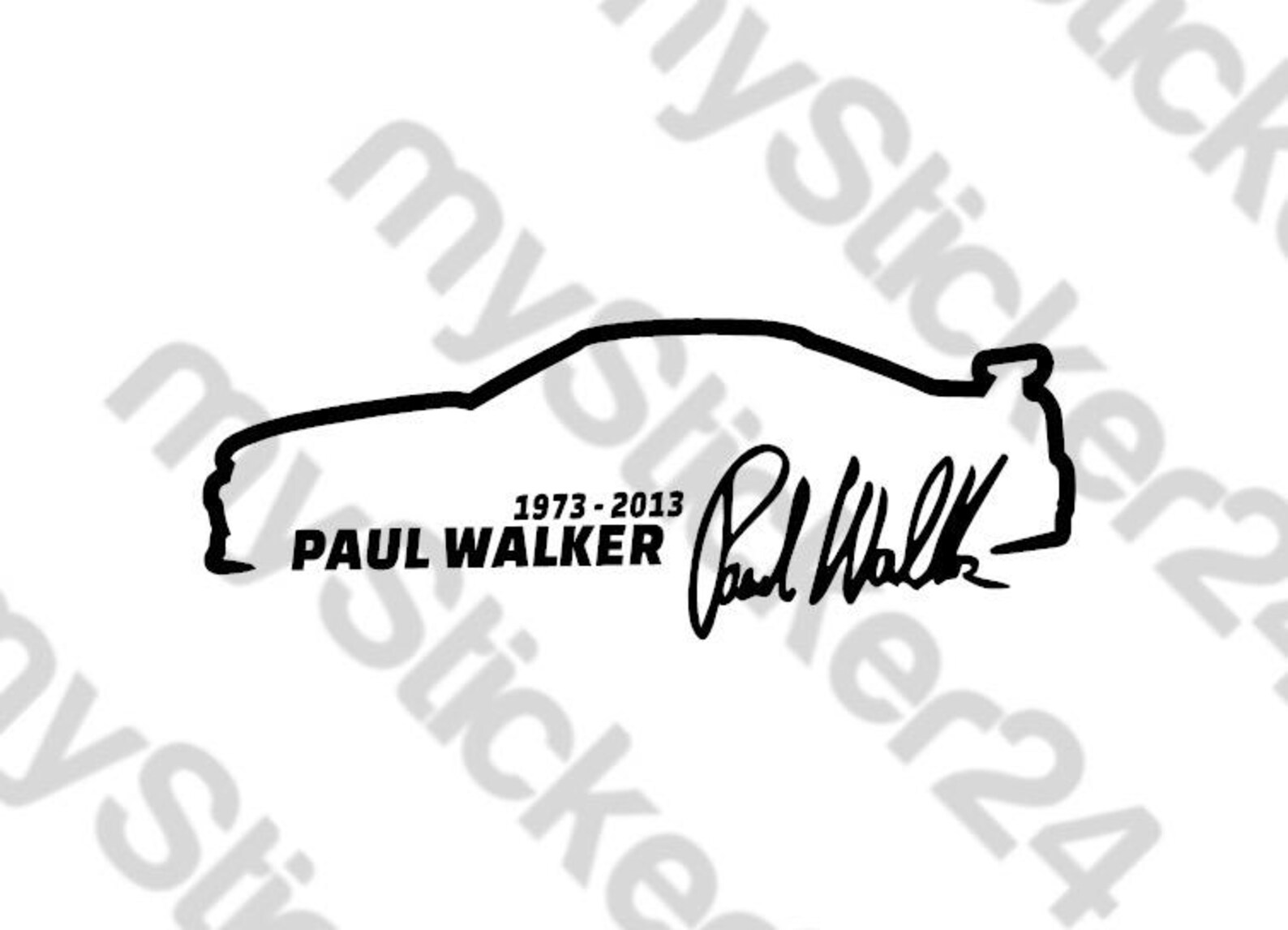 RIP Paul Walker, Sticker, Decal, Vinyl, Decor, Tuning, Car Sticker, - Etsy