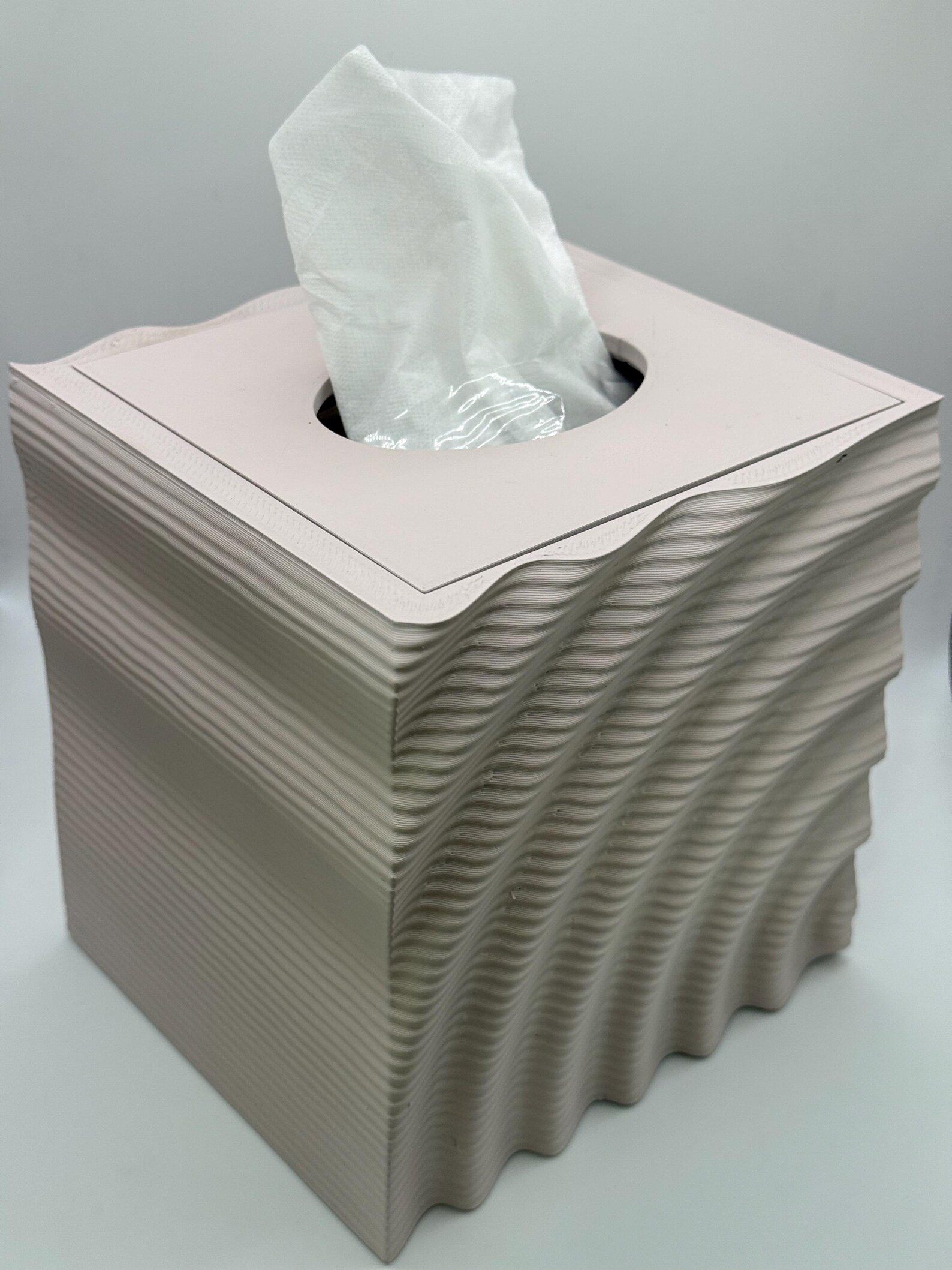 Modern Wave Tissue Box Cover – 3D Printed Square Tissue Holder ...