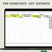 Truck Quote & Invoice Template (excel) | Freight Calculator + KM Rate ...